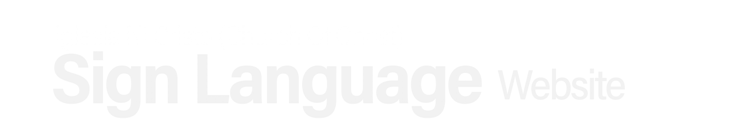 Iglesia Ni Cristo Sign Language Website