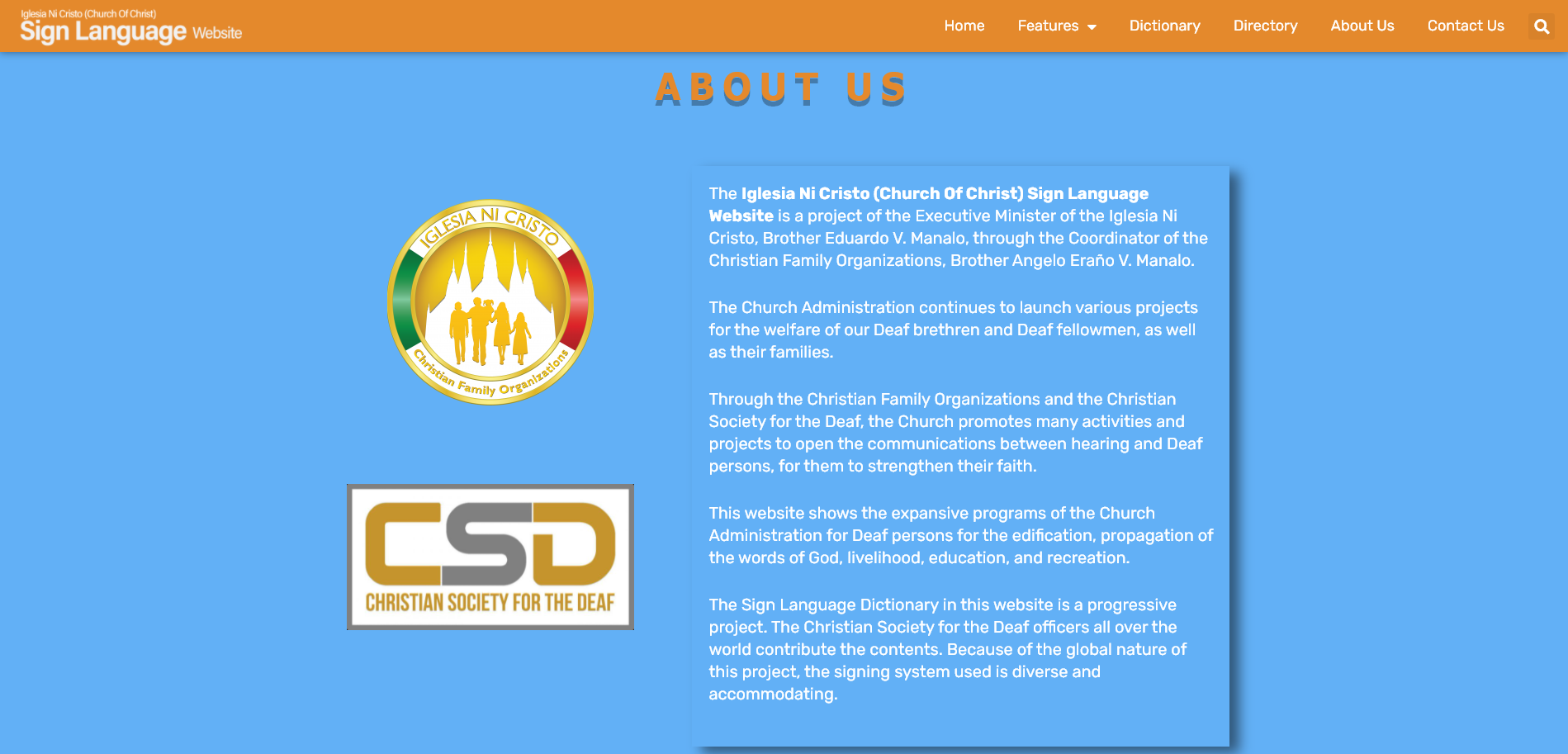 Iglesia Ni Cristo Sign Language Website