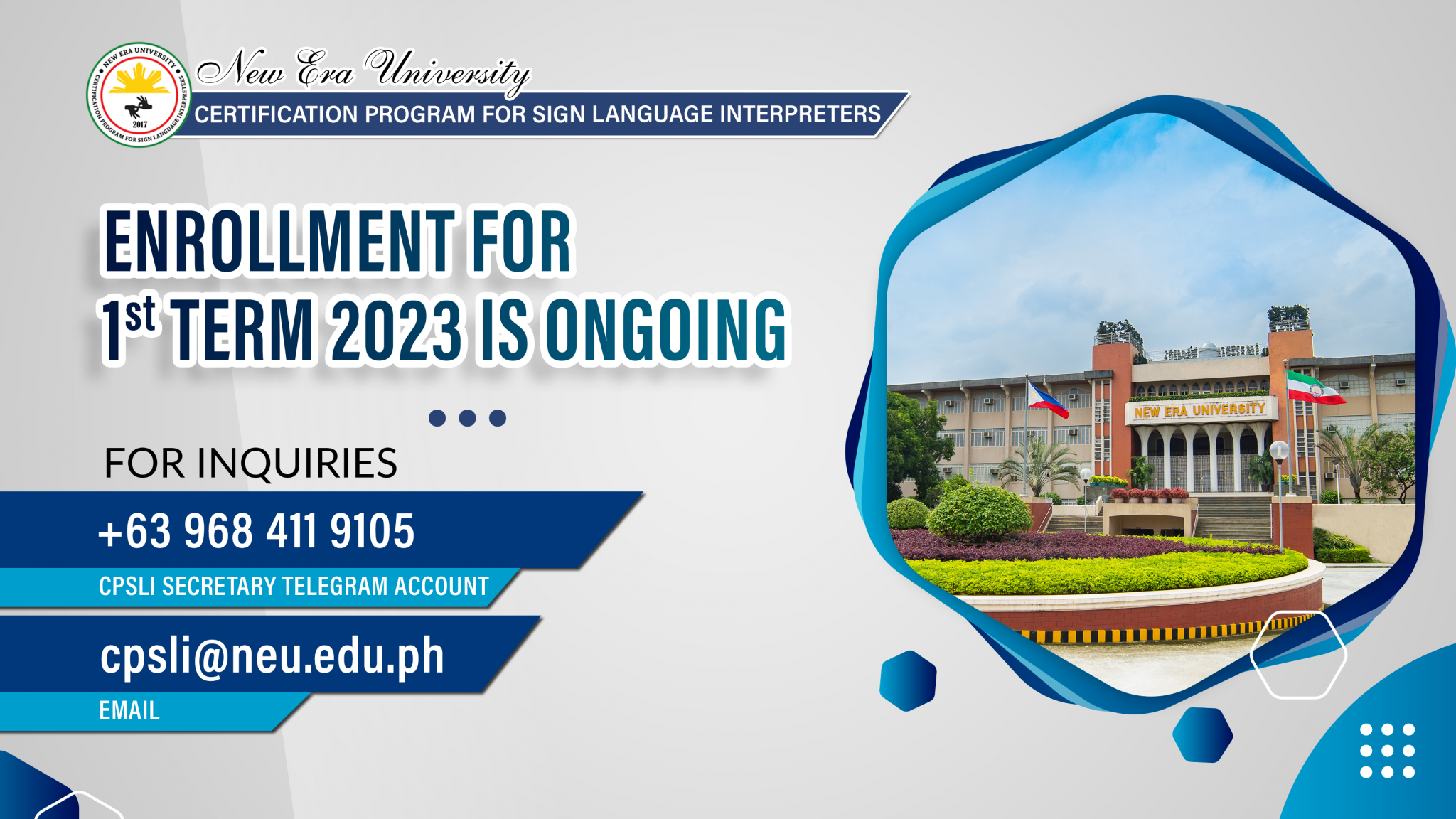 CPSLI Enrollment for 1st Term 2023 is OnGoing – Iglesia Ni Cristo Sign ...